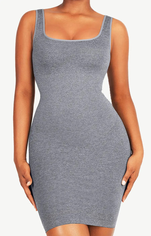 Luxxsculpt® Built-In 360° Contour Midi Shaping Dress - luxxshapers