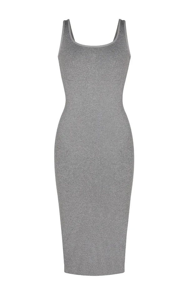 Luxxsculpt® Built-In 360° Contour Midi Shaping Dress - luxxshapers